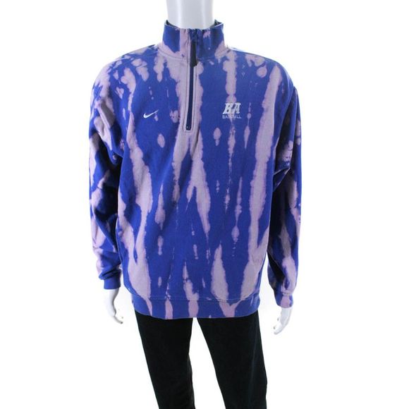 Nike | Sweaters | Nike Mens Quarter Zip Tie Dyed Baseball Mock Neck ...